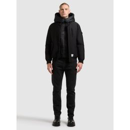 Khujo Herren Bomberjacke "CLEMAT"schwarz, Gr. XL, unifarben, 83% Polyester, 17% Elasthan, Jacken