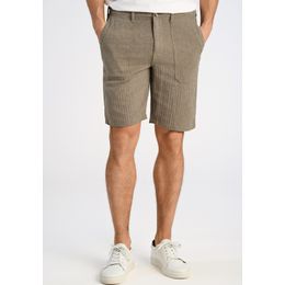 LINDBERGH Herren Shorts "Leinenshorts Relaxed Fit", gr&uuml;n, Gr. S, meliert, Obermaterial: 55% Baumwolle, 45% Leinen, Hosen
