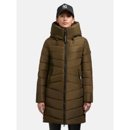 Khujo Damen Steppmantel "Pluz-YM", gr&uuml;n, Gr. XS, Material: 100% Polyester, M&auml;ntel, Warmer gesteppter Damen Wintermantel mit Kapuze
