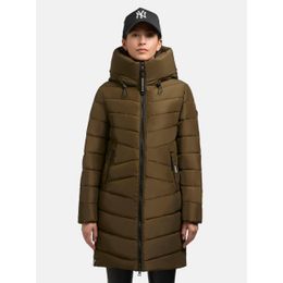 Khujo Damen Steppmantel "Pluz-YM", gr&uuml;n, Gr. M, Material: 100% Polyester, M&auml;ntel, Warmer gesteppter Damen Wintermantel mit Kapuze