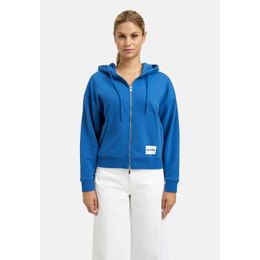 Smith & Soul SMITH & SOUL Damen Sweatjacke, blau, Gr. M, bedruckt, Material: 88% Baumwolle, 12% Polyester, Sweatjacken, mit Baumwolle