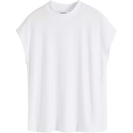 bonprix Damen T-Shirt "T-Shirt aus softer Viskose", wei&szlig;, Gr. 52, unifarben, Jersey, Obermaterial: 95% Viskose, 5% Elasthan, Shirts, l&auml;ssige