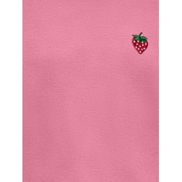 KIDS Only M&auml;dchen Sweatshirt "KMGSWEAT L/S CREW EMB LOOSE SWT NOOS", rosa, Gr. 110, bestickt, unifarben, Sweatware, Obermaterial: 60% Baumwolle, 40%