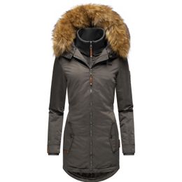 Marikoo Damen Wintermantel "Sanakoo", grau, Gr. XS, Oberstoff: 100% Polyester. Futter: 100% Polyester. Wattierung: 100% Polyester. &Auml;rmelfutter: 100%