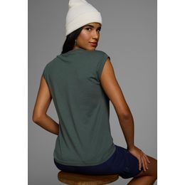 Boysen's BOYSEN'S Damen T-Shirt "in vielen Farben & gro&szlig;en Gr&ouml;&szlig;en", gr&uuml;n, Basic, Gr. 36, clean, unifarben, Jersey, Obermaterial: 50% Baumwolle, 50% Polyester,