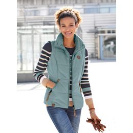 Casual Looks Damen Steppweste, gr&uuml;n, Gr. 52, unifarben, 100% Polyester, Westen