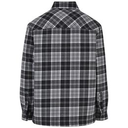 Urban Classics Herren Langarm-Poloshirt "Urban Classics Herren Padded Checked Shirt Jacket"schwarz, wei&szlig;, Gr. L, kariert, 65% Polyester, 35%