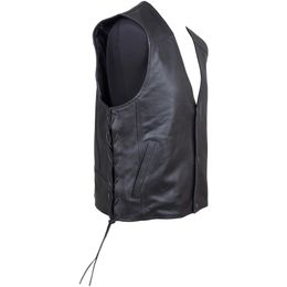 Roleff Lederweste "RO 211 S", XL, schwarz, Westen, mit seitlicher Schn&uuml;rung