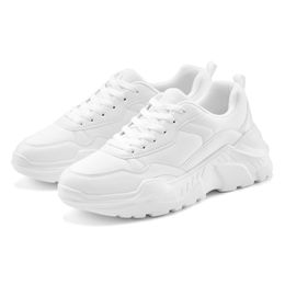 Lascana Damen Sneaker "Turnschuhe, Halbschuh, Sportschuh, Freizeitschuh, Schn&uuml;rschuh", Gr. 41, wei&szlig;, Obermaterial: 50% Lederimitat, 50%