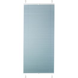 Plissee K-home, B:110cm H:130cm, blau, Obermaterial: 100% Polyester, Badezimmer, Plissees, "Siena"