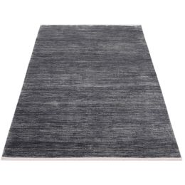 Teppich Machalke, B:140cm H:8mm L:200cm, grau, Kunstfaser, Viskose, Wohnzimmer, Teppiche, "fade out", Design Teppich, 3D-Optik, Hoch-Tief-Struktur,