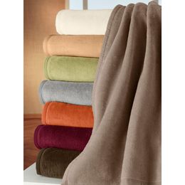 Wohndecke Biederlack, B:100cm L:150cm, grau, 58% Baumwolle, 35% Polyacryl, 7% Polyester, Wohndecken