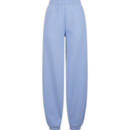 Urban Classics Damen Jogginghose "Urban Classics Ladies Fluffy Sweatpants"powderblau, Gr. L, unifarben, 70% Baumwolle, 30% Polyester, Hosen