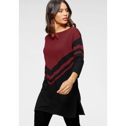 Laura Scott Damen Longpullover, bunt, Gr. 42, Feinstrick, Obermaterial: 50% Viskose, 28% Polyester, 22% Polyamid, Pullover, mit besonderem