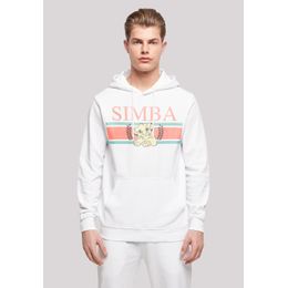 F4NT4STIC Herren Kapuzenpullover "Disney K&ouml;nig der L&ouml;wen Simba Stripes", wei&szlig;, Gr. XL, Obermaterial: 50% Baumwolle, 50% Polyester, Pullover, Print