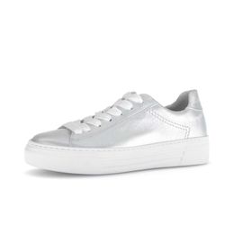 Sneaker Gabor "Sneaker low", Damen, Gr. 36, silber, Schuhe Sneaker