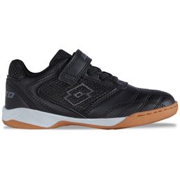 Lotto M&auml;dchen Hallenschuh, Gr. 33, schwarz, Kunstfaser, Synthetik, mehrfarbig, Schuhe, - in kinderfu&szlig;gerechter Passform