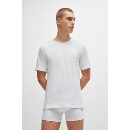 BOSS Herren T-Shirt "Mix&Match T-Shirt R", Gr. XL, wei&szlig;, Single Jersey, Obermaterial: 95% Baumwolle, 5% Elasthan, unifarben, Shirts, mit BOSS