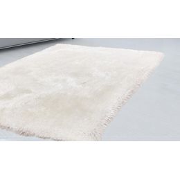 Hochflor-Teppich my home, B:120cm H:90mm L:170cm, wei&szlig;, Kunstfaser, Teppiche, "Barin", besonders weicher Teppich