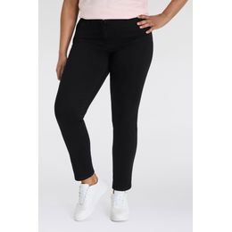 KjBRAND Damen 5-Pocket-Jeans "Hose Fanni Skinny", schwarz, Gr. 44, Denim/Jeans, Obermaterial: 87% Baumwolle, 11% Polyester, 2% Elasthan, Jeans, ideal