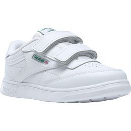 Reebok CLASSIC M&auml;dchen Sneaker "CLUB C", Gr. 21, wei&szlig;, Leder, Synthetik, Schuhe, mit Klettverschluss