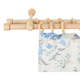 Gardinenstange SN DECO GROUP, L:400cm, beige, Holzwerkstoff, Gardinenstangen, "Cafiro", 28 mm, Holz, verschiedene L&auml;ngen und Farben, Komplettset