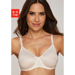 Damen Minimizer-BH, NUANCE BY LASCANA, Gr. 75, beige, Microtouch, Obermaterial: 82% Polyamid, 18% Elasthan, Basic, BHs, mit B&uuml;gel und nahtlosen Cups