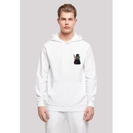 F4NT4STIC Herren Kapuzenpullover "Wizard Cat HOODIE", wei&szlig;, Gr. XS, Obermaterial: 50% Baumwolle, 50% Polyester, Pullover, Print
