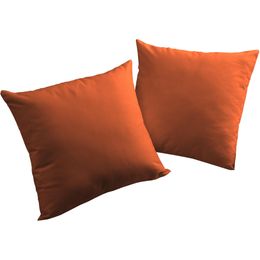 Dekokissen WIRTH, B:40cm L:40cm, orange, Baumwolle, Polyester, Kinderzimmer, Dekokissen_Sitzkissen_Kissenh&uuml;llen, "Newbury", Kissenh&uuml;lle ohne F&uuml;llung,