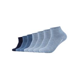 Camano Damen Kurzsocken "ca-soft", Gr. 43, blau, Baumwollmischung, meliert, Socken, mit hohem Baumwollanteil