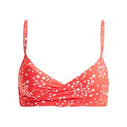 Roxy Damen Bandeau-Bikini-Top "Pt Beach Classics"poppy rot dancing ditsy swim, Gr. XL, Obermaterial: 85% Microfaser, 15% Elasthan;, Bikini-Oberteile