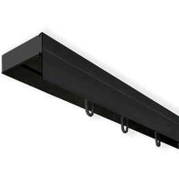 Gardinenschiene SN DECO GROUP, L:180cm T:4,7cm, schwarz, Kunststoff, Gardinenstangen, "Vorhangschiene SH (1) mit Blende 5 cm"