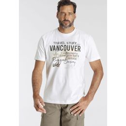 MAN'S WORLD MAN'S WORLD Herren T-Shirt, wei&szlig;, Gr. 4XL, bedruckt, Jersey, Obermaterial: 100% Baumwolle, Shirts, Kurzarm, bedruckt, Rundhalsausschnitt, aus