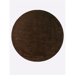 Teppich HEINE HOME, B:90cm H:15mm L:160cm, braun, Wolle, Wohnzimmer, Teppiche