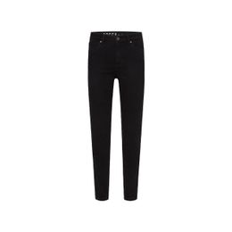 SOCCX Damen Slim-fit-Jeans, schwarz, Gr. 32, unifarben, Denim/Jeans, Material: 63% Baumwolle, 25% Polyester, 10% Viskose, 2% Elasthan, Jeans, mit