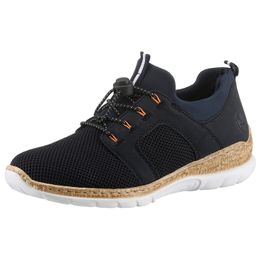 Rieker Damen Slip-On Sneaker, Gr. 39, blau, Nubuklederimitat, Textil, Schuhe, Schlupfschuh, Halbschuh, Slipper, Freizeitschuh mit Elastikeinstieg