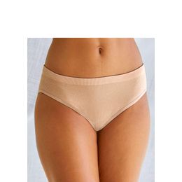 Lascana Damen Slip, Gr. 36, braun, Jersey, Obermaterial: 58% Baumwolle, 39% Polyamid, 3% Elasthan, Unterhosen, aus angenehm weicher Baumwolle