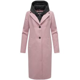Navahoo Damen Langmantel "Kekstraum 14", rosa, Gr. L, Obermaterial 1: 95% Polyester, 3% Viskose, 2% Elasthan. Obermaterial 2: 100% Polyester.