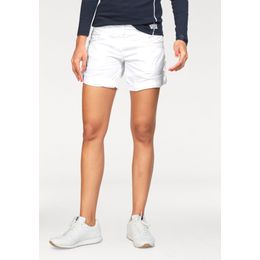 Kangaroos Damen Bermudas, wei&szlig;, Gr. 44, unifarben, Web, Obermaterial: 100% Baumwolle, Hosen, krempelbar