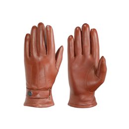 Pearlwood Herren Lederhandschuhe "BROOKS", braun, Gr. 10, unifarben, Lammleder, Handschuhe, weiches Innenfutter, Wollanteil, verstellbarer Lederriegel