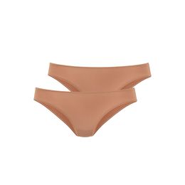 Lascana Damen Jazz-Pants Slips, Gr. 36, braun, Microfaser, Obermaterial: 77% Polyamid, 23% Elasthan, unifarben, Unterhosen, aus weicher und hoch