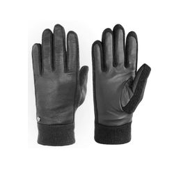Pearlwood Herren Strickhandschuhe "NICK", schwarz, Gr. 8,5, Materialmix, Handschuhe, weiches Fleecefutter, Elastischer Strickbund