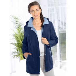 Classic Basics Damen Funktionsjacke, blau, Gr. 56, gemustert, mehrfarbig, 100% Polyester, Jacken
