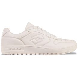 Lotto Damen Sneaker, Gr. 43, wei&szlig;, Synthetik, unifarben, Schuhe, - im Lowcut-Basketballdesign