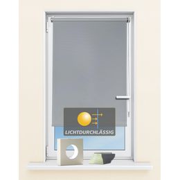Seitenzugrollo Kutti, B:100cm H:160cm, grau, Polyester, Rollos, "Seitenzugrollo 'Ida', Lichtschutz, Klemmfix, ohne Bohren, Fixma&szlig;", Sichtschutz,