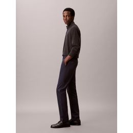 Calvin Klein Herren Chinohose "SLIM SATEEN CHINO TROUSER"schwarz sapphire, Gr. 38, unifarben, Web, Obermaterial: 97% Baumwolle, 3% Elasthan, Hosen,