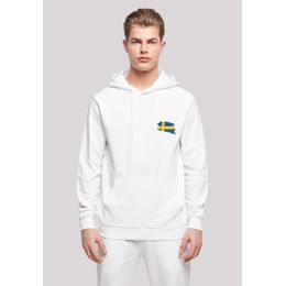 F4NT4STIC Herren Kapuzenpullover "Sweden Schweden Flagge", wei&szlig;, Gr. XXL, Obermaterial: 50% Baumwolle, 50% Polyester, Pullover, Print