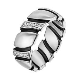 Jobo Damen Fingerring, 54, Silber 925 (Sterlingsilber), silber, Silber 925 (Sterlingsilber), Fingerringe, 925 Silber mit 30 Zirkonia