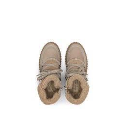 Marc O'Polo MARC O'POLO Damen Stiefelette "mit flauschigem Teddyfutter", Gr. 40, beige, Obermaterial: 89% Leder (Rind), 11% Polyurethan, unifarben, Schuhe