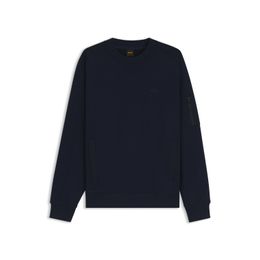 BOSS Orange Herren Sweatshirt "We mixed", blau, Gr. XL, unifarben, Sweatware, Obermaterial: 66% Baumwolle, 34% Polyester, Sweatshirts, mit